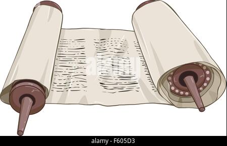 Darstellung der Rolle der Bibel mit der jüdischen Heiligen Schrift vom ...