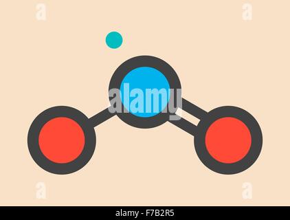 Chemische Struktur der giftigen Gas und Luft Schadstoff ...