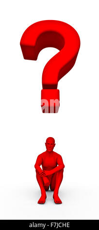 Denkenden Menschen und Fragezeichen Stockfotografie - Alamy
