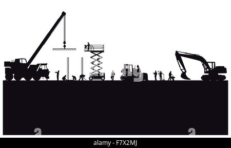 Bau Tiefbau Erdarbeiten Arbeiter Strichmännchen Piktogramm Symbol ...