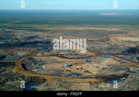Aurora (Syncrude) Mine Website, Muskeg Fluss N von Ft McMurray, Alberta ...