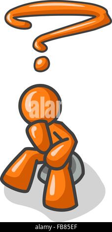 Mann der Denker pose Stock-Vektorgrafik - Alamy
