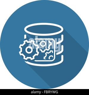 Sammeln von Daten-Symbol. Flaches Design Vektor Abbildung - Bild ...