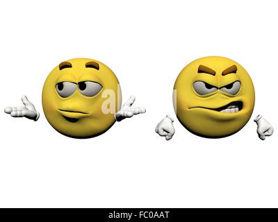 3D Abbildung des Emoticon wütend Stockfoto, Bild: 29723205 - Alamy