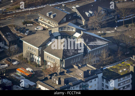 Luftaufnahme, Rathaus mit Olsberg Bigger Platz, Olsberg, Sauerland ...