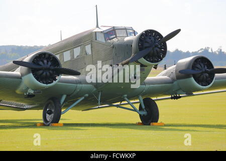 Junkers JU 52, historische deutsche Propellerflugzeug Stockfotografie ...