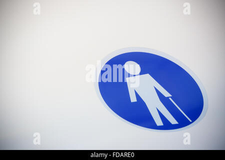 reservierter Sitzplatz Label an Bord Bus für Menschen mit Behinderungen ...