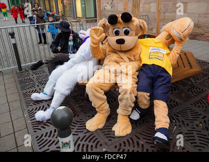 Nürnberg, Deutschland. 30. Januar 2016. Das Maskottchen der ...