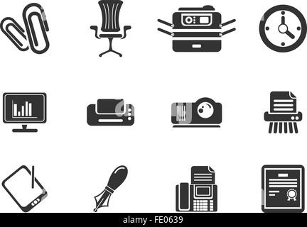 Büro einfach Symbole Stockfotografie - Alamy
