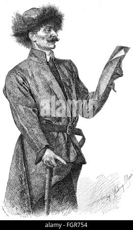 Post, Postboten, Bote, aus einem Werk von Jacobus de Cessolis, 1456 ...