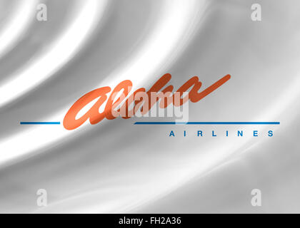 Aloha Airlines logo Symbol Flagge Stockfotografie - Alamy