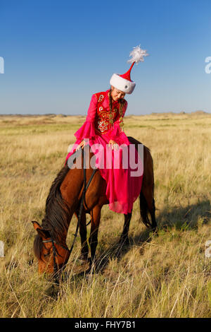 Kasachische Mann mit seinem Pferd, Kasachstan Stockfoto, Bild: 51113646 ...