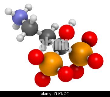 Pamidronic Säure (Pamidronat) Osteoporose Wirkstoffmolekül ...