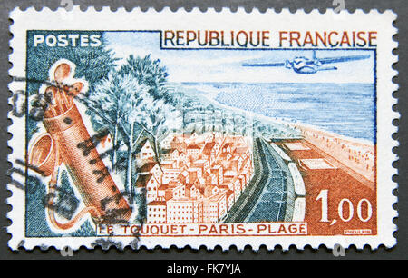Französische Briefmarke (1965): Nicolas Poussin (1594-1665) führenden ...