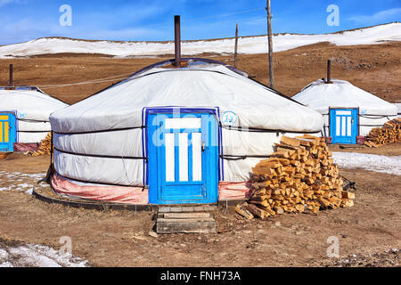 Ger (Jurte oder einem Filz Zelt) ist die traditionelle Heimat für ...