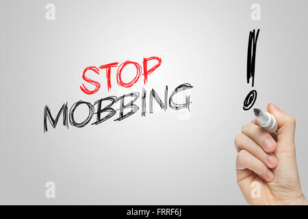Mobbing zu stoppen Stockfotografie - Alamy