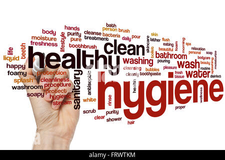 Hygiene-Konzept Word Cloud-Hintergrund Stockfoto, Bild: 100758609 - Alamy