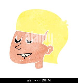 Freihändig gezeichnete Cartoon Mann Lippe beißen Stock-Vektorgrafik - Alamy