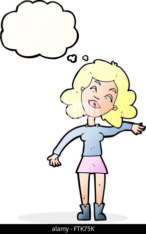 Cartoon-Frau nur ein Scherz Stock-Vektorgrafik - Alamy