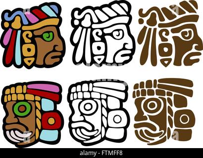 Maya und Inka Tattoo Symbole Vektor Abbildung - Bild: 177140682 - Alamy