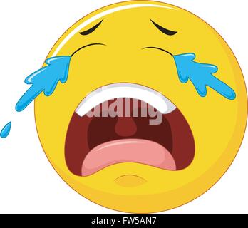 Cartoon Emoticon Weinen Vektor Abbildung - Bild: 101536186 - Alamy