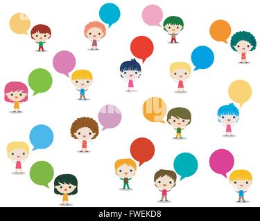 Beispiel für eine Gruppe von Kindern sprechen Stockfoto, Bild: 34638985 ...