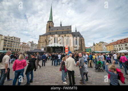 Pilsen Fest 2015 auf dem Platz der Republik in der Stadt Pilsen ...
