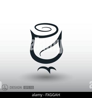 Piktogramm der rose Stock-Vektorgrafik - Alamy