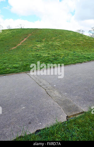 Bury Mount ursprünglich eine Motte und Bailey Motte Schloss eingraviert ...