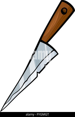 Cartoon-Illustration von Küchenmesser ClipArt Stockfotografie - Alamy