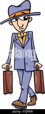 Cartoon Illustration Koffer-ClipArt-Grafik Stockfoto, Bild: 143946003 ...