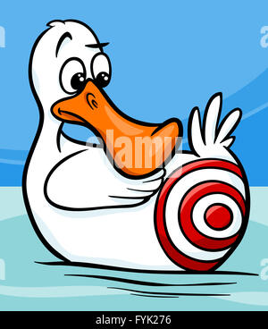 Cartoon Humor Concept Illustration of sitzende Ente sagen oder ...