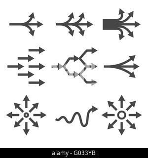 Icon-Set zu vereinfachen Stock-Vektorgrafik - Alamy