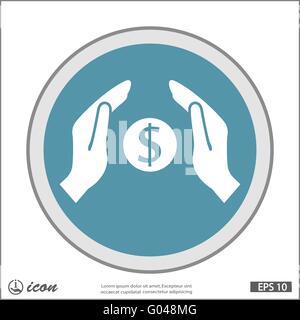 Piktogramm Geld in der hand Vektor Abbildung - Bild: 102426812 - Alamy