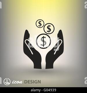 Piktogramm Geld in der hand Vektor Abbildung - Bild: 102426812 - Alamy