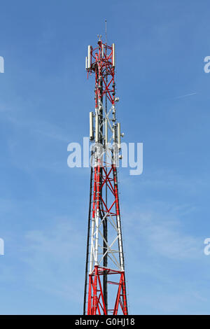 4G Funkzelle, Telecom Funkturm oder Mobilfunk-Basisstation Stockfoto ...