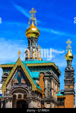 Mathildenhöhe, Russisch-orthodoxe Kirche der Maria Magdalena, Darmstadt, Hessen, Deutschland ...