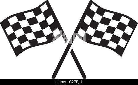 Ziel-Fahnen und Kart-Rennen Stock-Vektorgrafik - Alamy