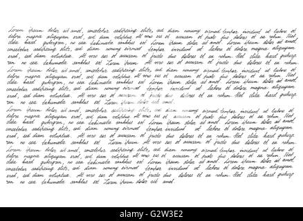 Handgeschriebenen Brief. Lateinischer Text Lorem Ipsum. Handschrift ...