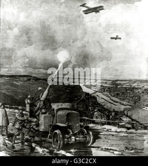 Deutsche Flak-Kanone im ersten Weltkrieg Stockfotografie - Alamy