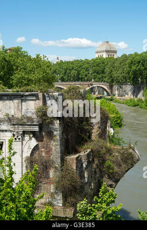 Italien, Rom, Pons Aemilius (Ponte Emilio, Ponte Rotto) Nördlich der ...