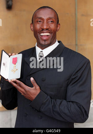 Der ehemalige olympische Goldmedaillengewinner Linford Christie ...