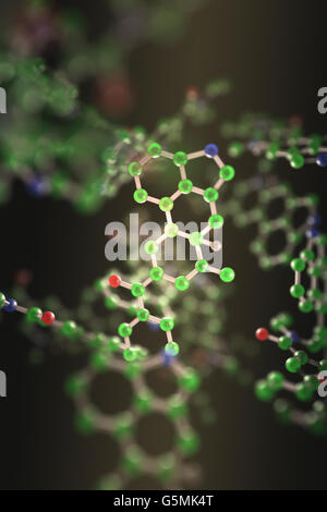 LSD (Lysergic Acid diethylamide) psychedelische Droge Molekül. Blau ...