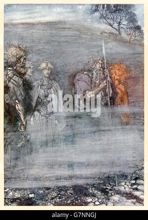 Wagner' s Rheingold. Freia, die Göttin der Jugend. Kostüme in Aquarell ...