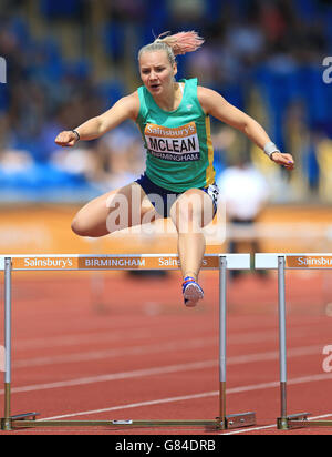 Hayley McLean bei den 400m Hürden der Frauen am zweiten Tag der Muller ...