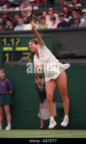 Tennis. Wimbledon'97. Monica Seles, USA Stockfotografie - Alamy