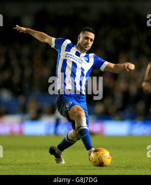 Biram Kayal (Mitte) von Brighton und Hove Albion sieht nach dem letzten ...