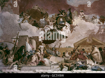 Giovanni Battista Tiepolo - Apollo verfolgt Daphne, 1755-1760 Stockfoto ...