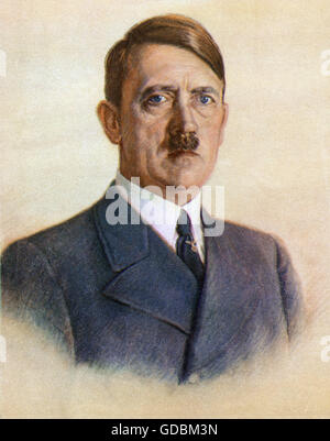 Hitler, Adolf, 20.4.1889 - 30.4.1945, deutscher Politiker (NSDAP ...