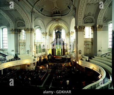 Hamburg, Deutschland. Innenansicht der Kirche St. Michael (Hauptkirche ...